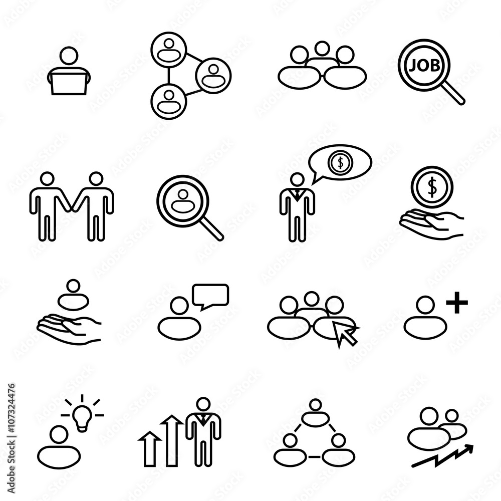 Job icons set Stock Vector | Adobe Stock
