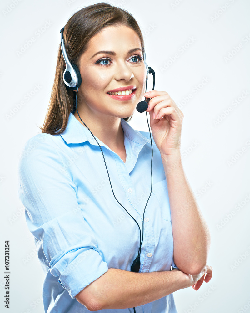 Personal assistant in the business. Hot helpline worker foto de Stock ...