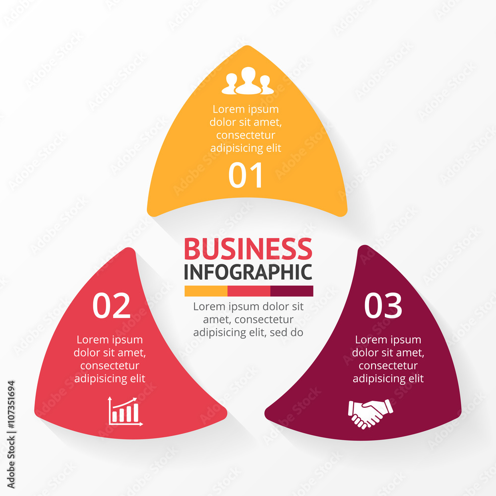 Vector circle triangle arrows infographic, diagram, graph, presentation ...