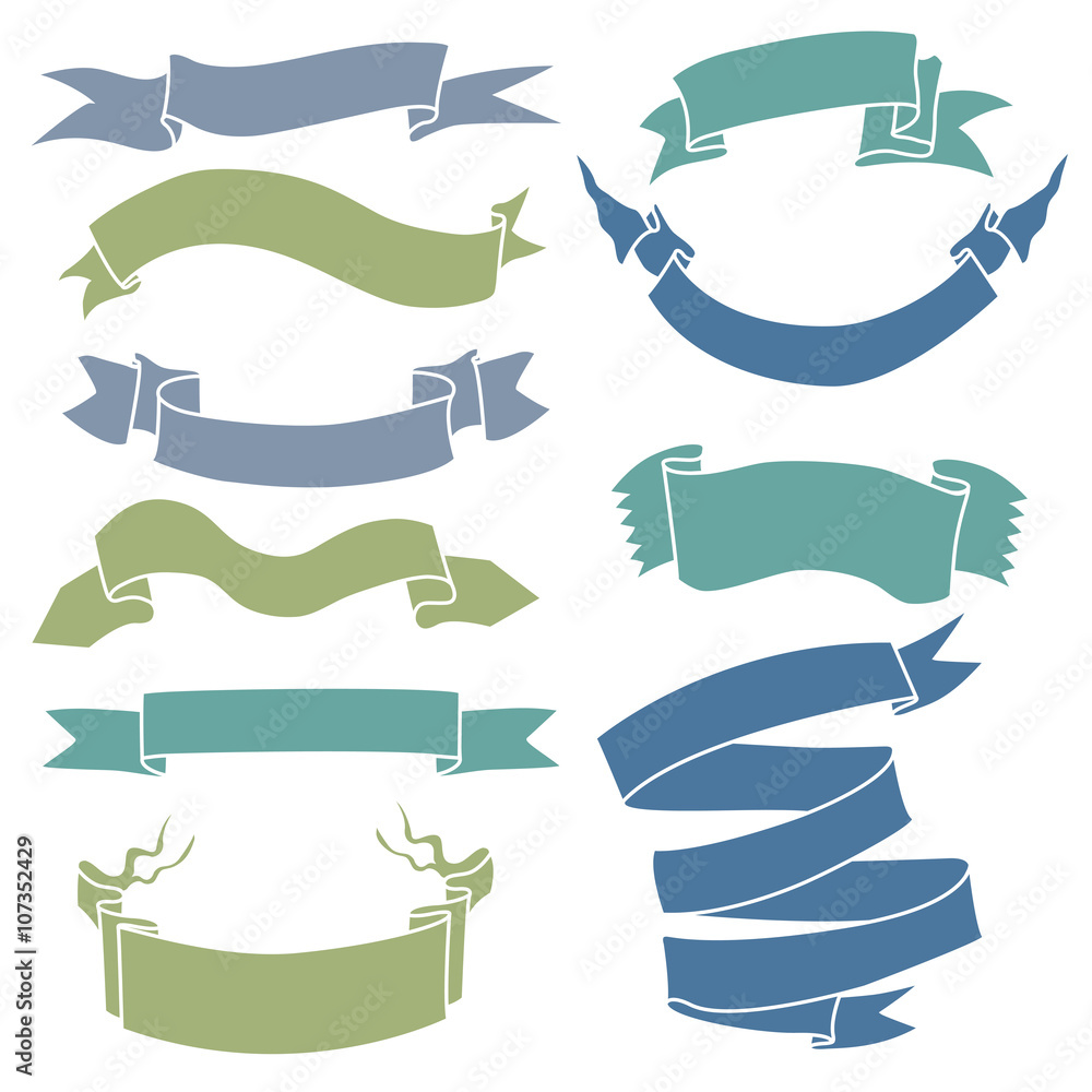 Vector Set of Ribbons for Your Text Stock Vector | Adobe Stock