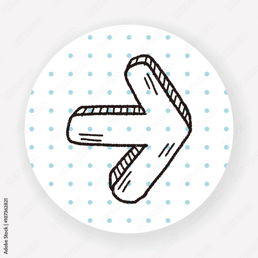Doodle Arrow Stock Vector | Adobe Stock