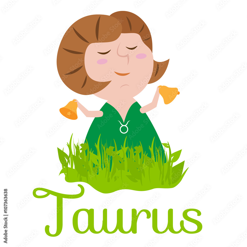 Taurus cartoon character. Sign of the zodiac. Horoscope. Astrology ...