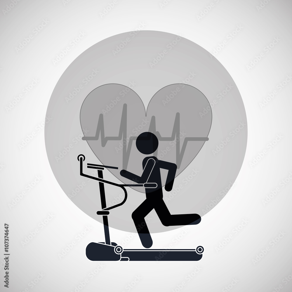 running machine icon design , vector illustration Stock Vector | Adobe ...