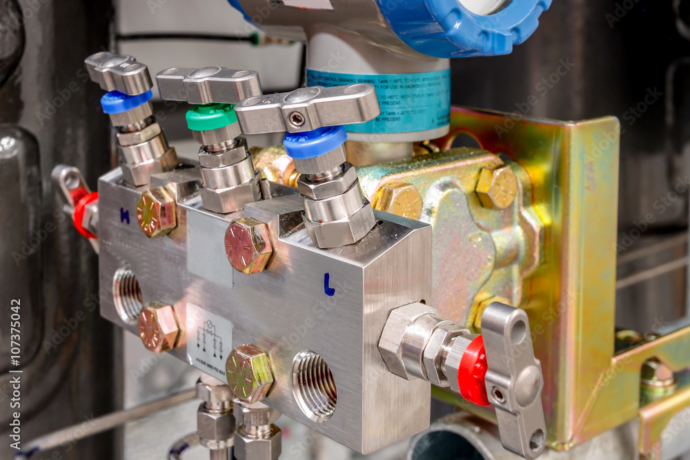 typical installation of pressure transmitter with pipe manifold Stock ...
