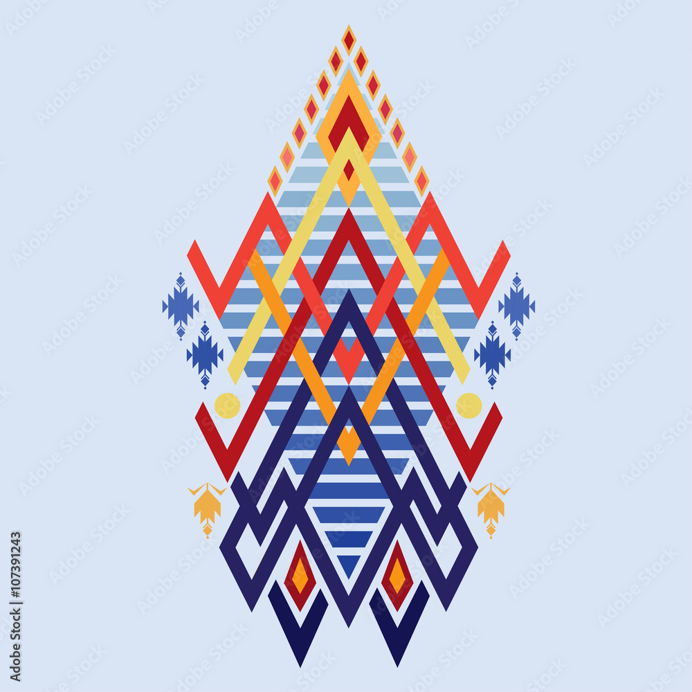 Light Blue Aztec Background