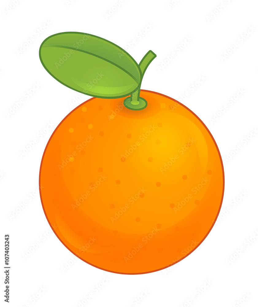 Cartoon orange - isolated element - illustration for children Stock ...