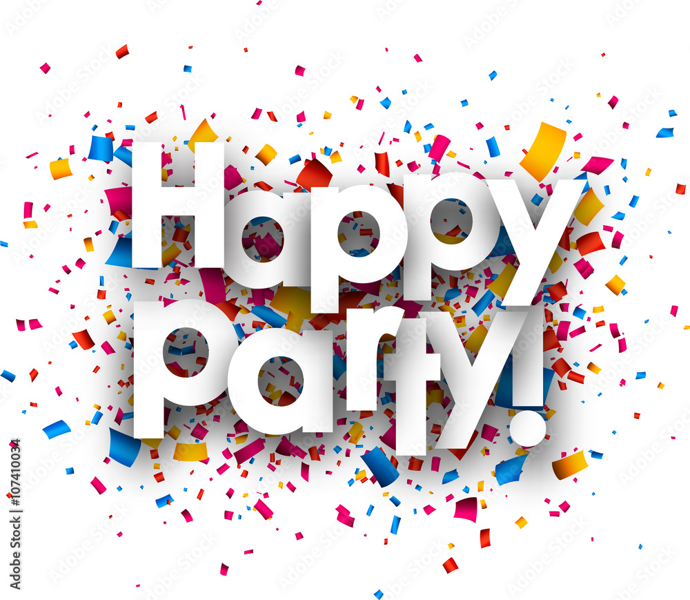 Happy party paper background. Stock-Vektorgrafik | Adobe Stock
