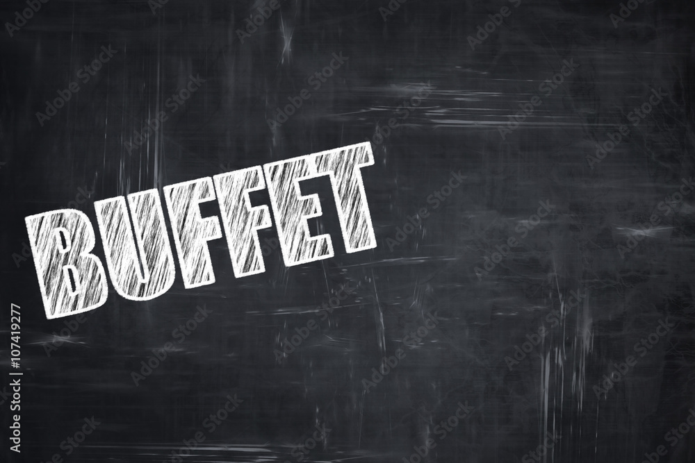 Chalkboard writing: Buffet sign background Stock Illustration | Adobe Stock