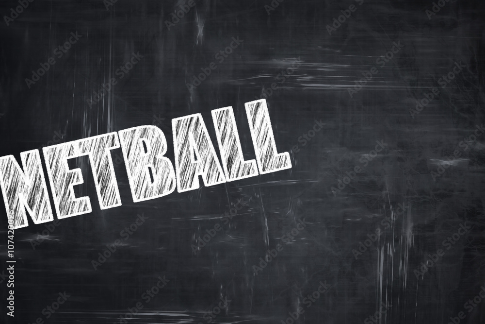 Chalkboard writing: netball sign background Stock Illustration | Adobe ...