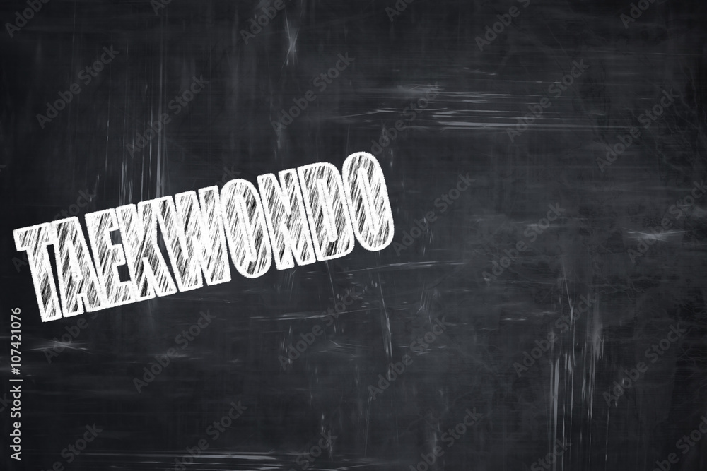 Chalkboard writing: taekwondo sign background Stock Illustration ...