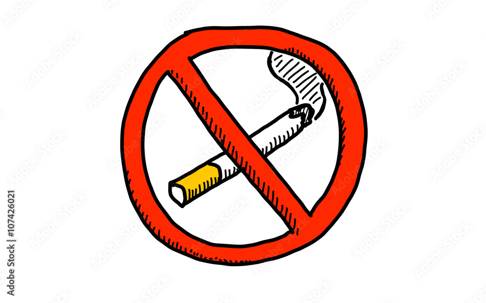 Interdiction cigarette en lieu public (signalisation) Illustration ...