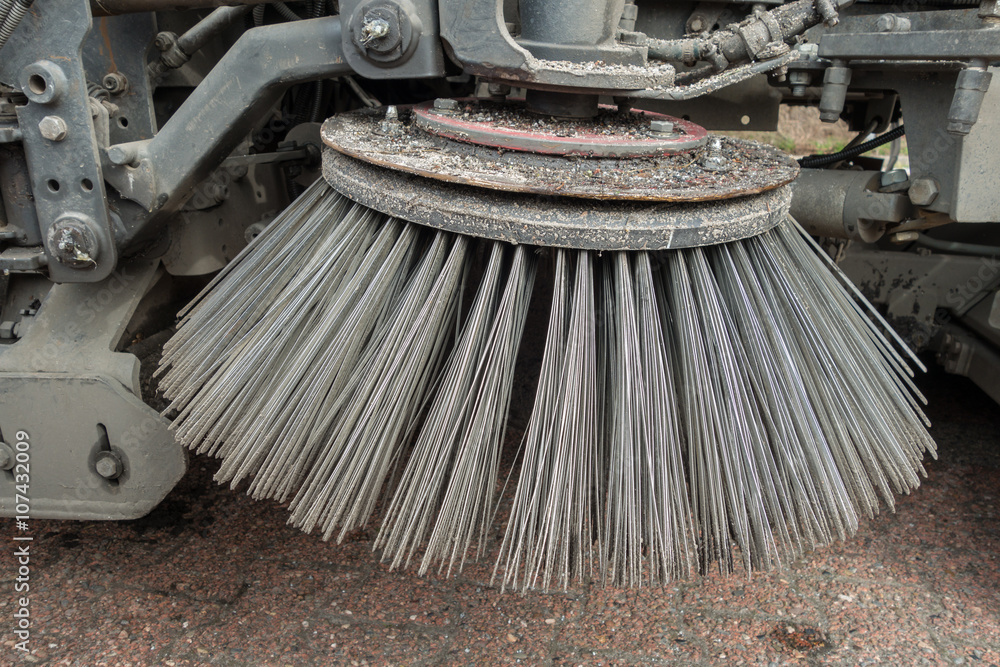 parts of a street cleaning vehicle Stock Photo | Adobe Stock