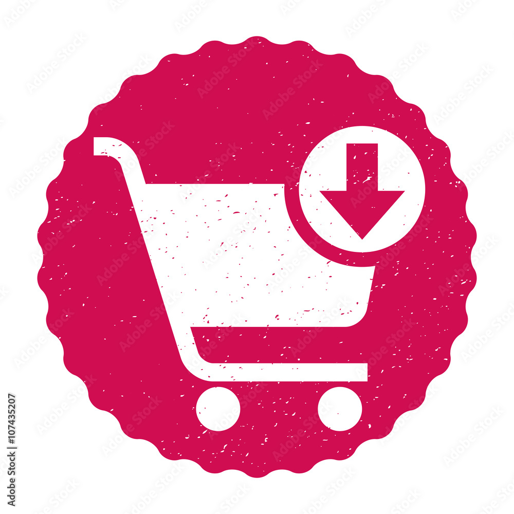 Jetzt bestellen! - Warenkorb Sticker Stock-Vektorgrafik | Adobe Stock