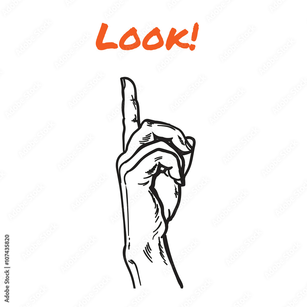 Finger. Finger pointing. Pointer. Show direction. Pointing at something ...