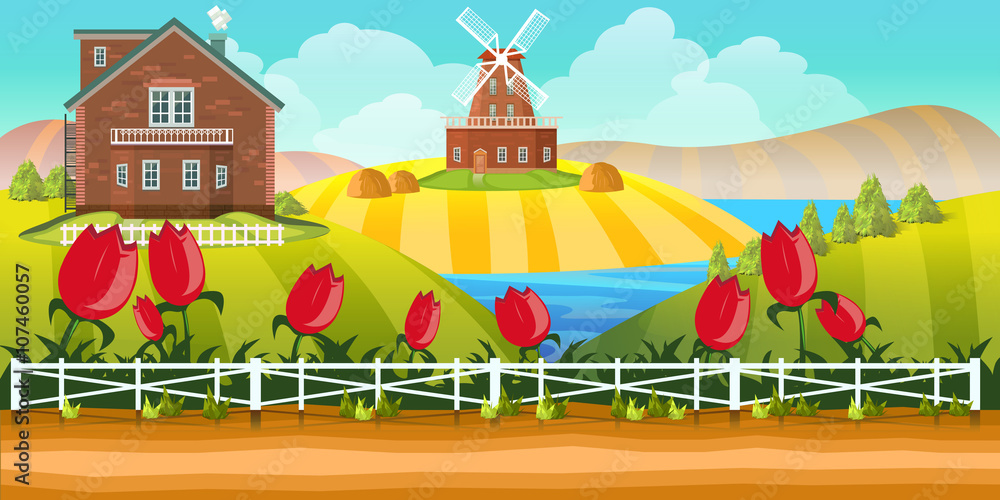 Farm Game Background Stock Vector | Adobe Stock