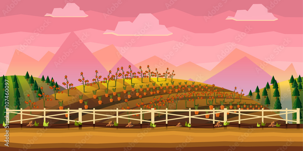 Farm Game Background Stock Vector | Adobe Stock