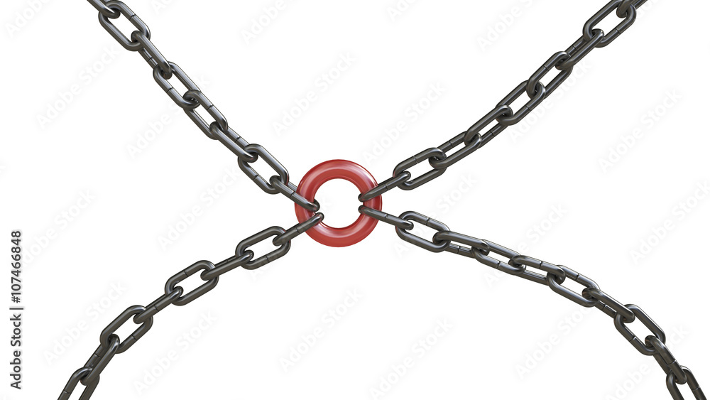 Crossed chains on white Stock-Illustration | Adobe Stock