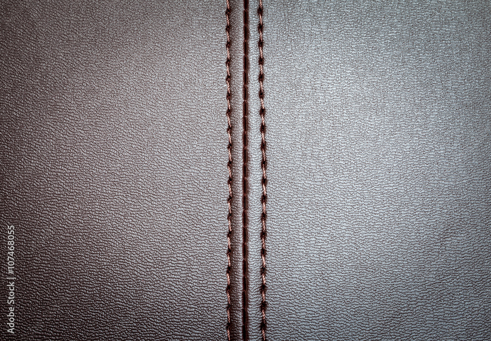 Leder Textur mit vertikaler Naht Stock Photo | Adobe Stock
