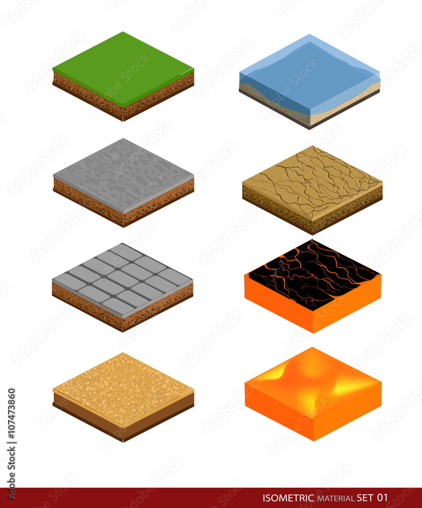 Isometric material for game. Background for game.Materials and textures ...