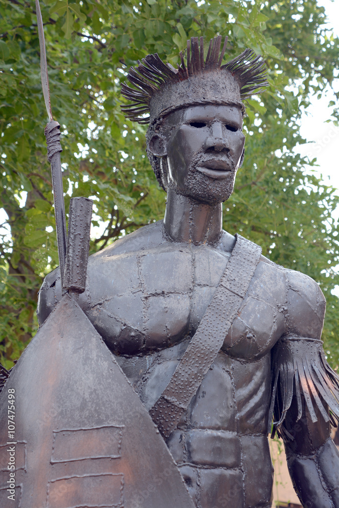 :Ndebele warrior steel statue, Ndebele people amaNdebele are a Bantu ...