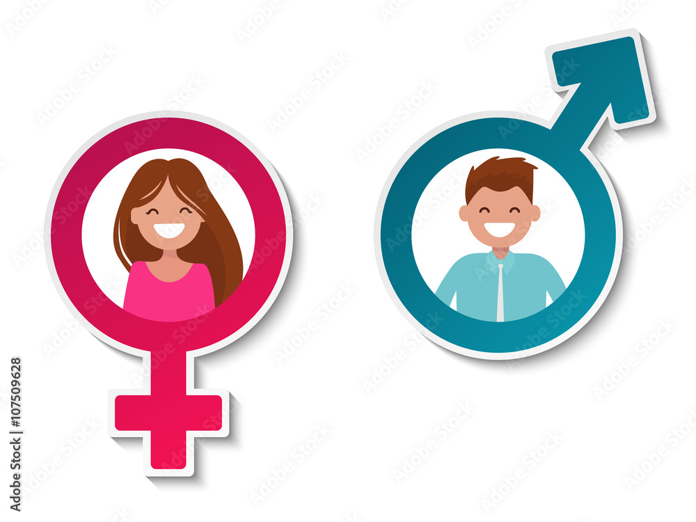 Sign of men and women. Vector illustration Stock Vector | Adobe Stock