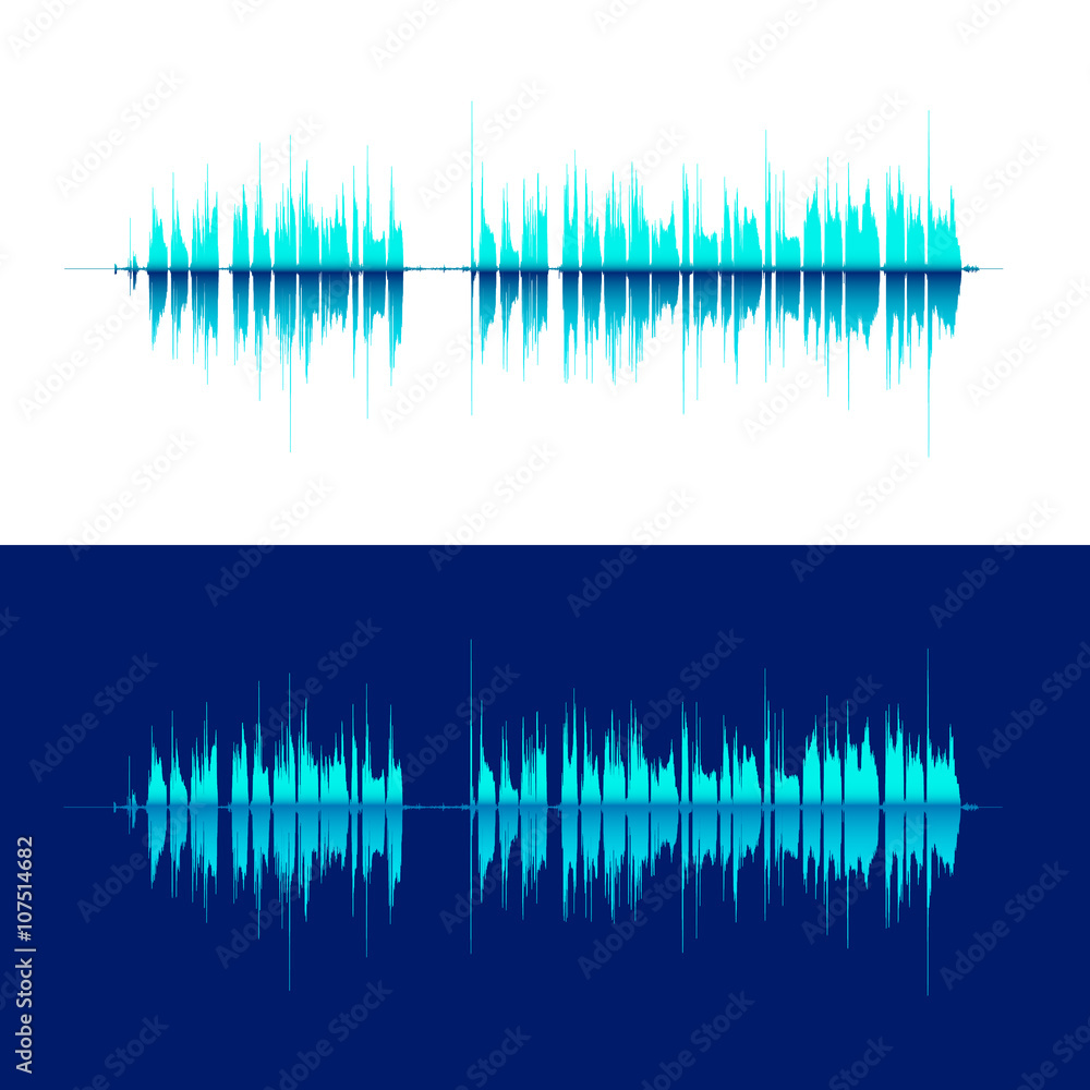 HQ Vector sound waves Music waveform background You can use in club ...