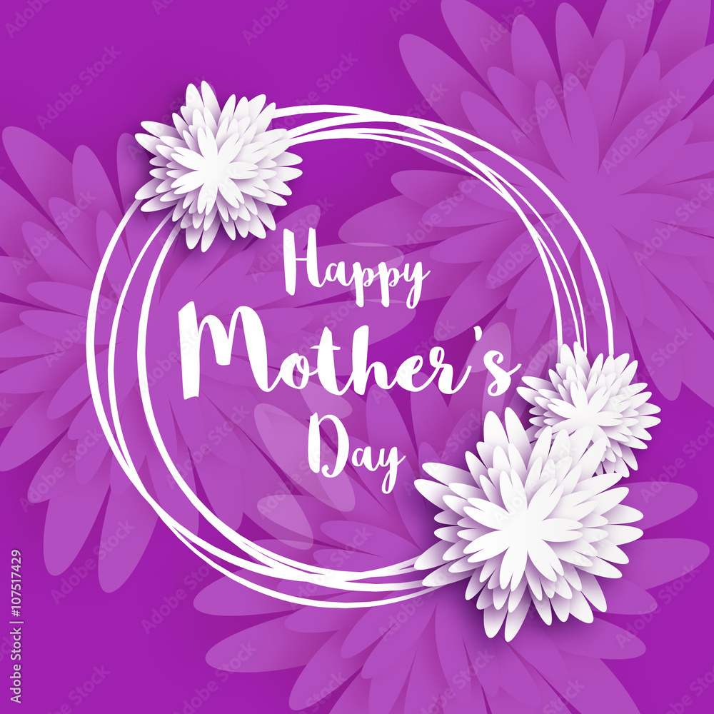 Happy Mothers Day Purple
