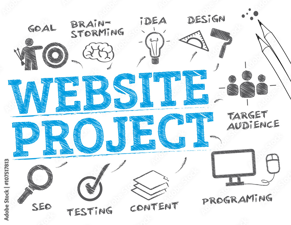 Website Project concept Stock-Vektorgrafik | Adobe Stock