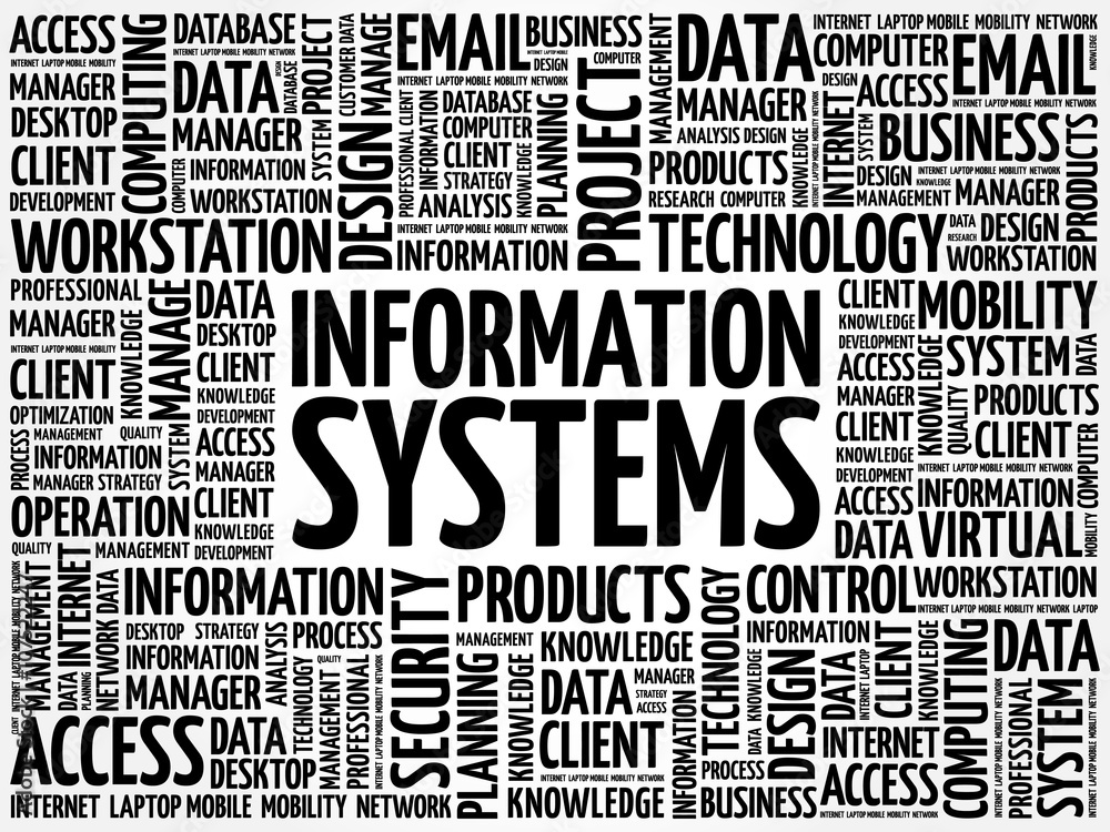 Information Systems word cloud concept Stock Vector | Adobe Stock