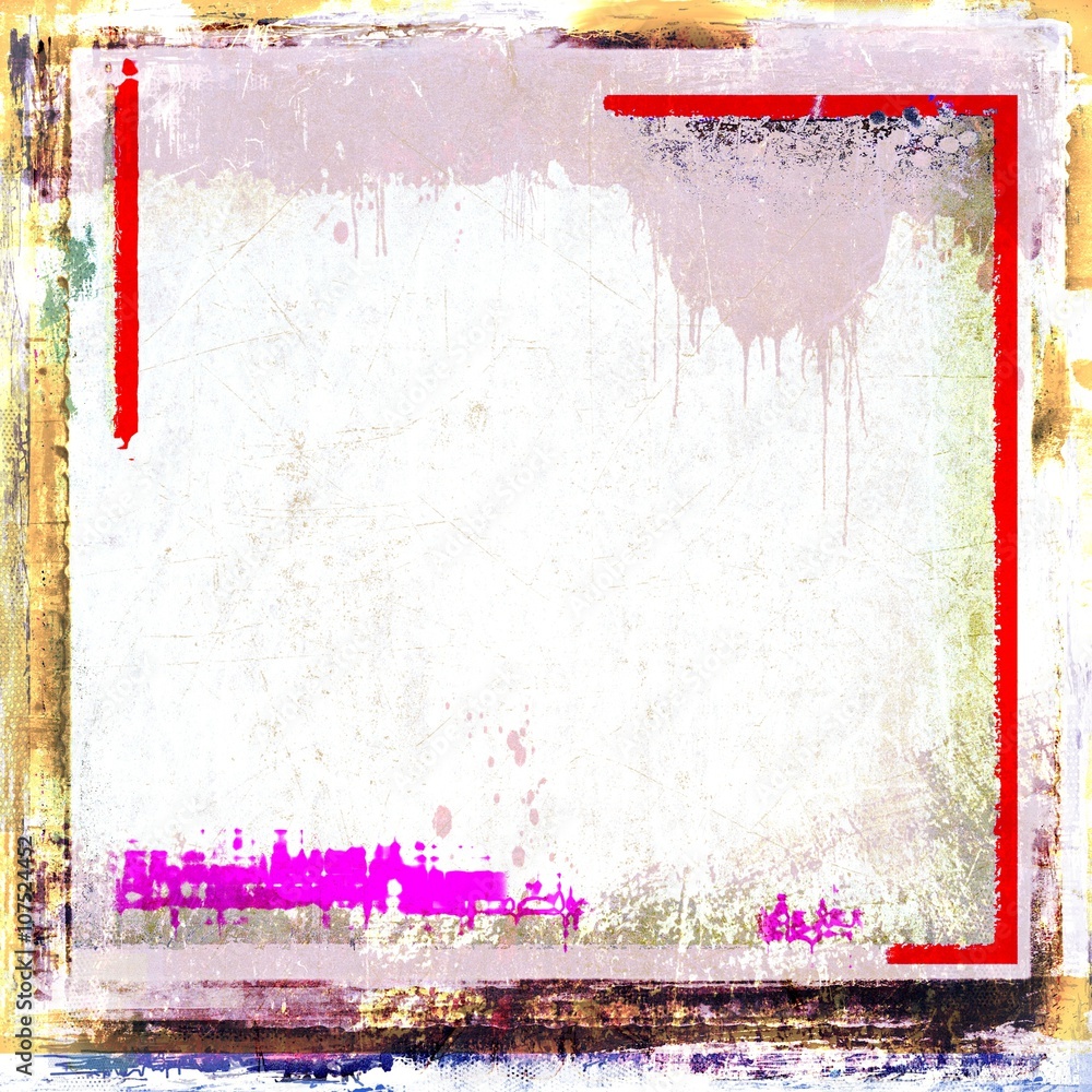 Grunge frame borders background. White, red and pink. Stock ...