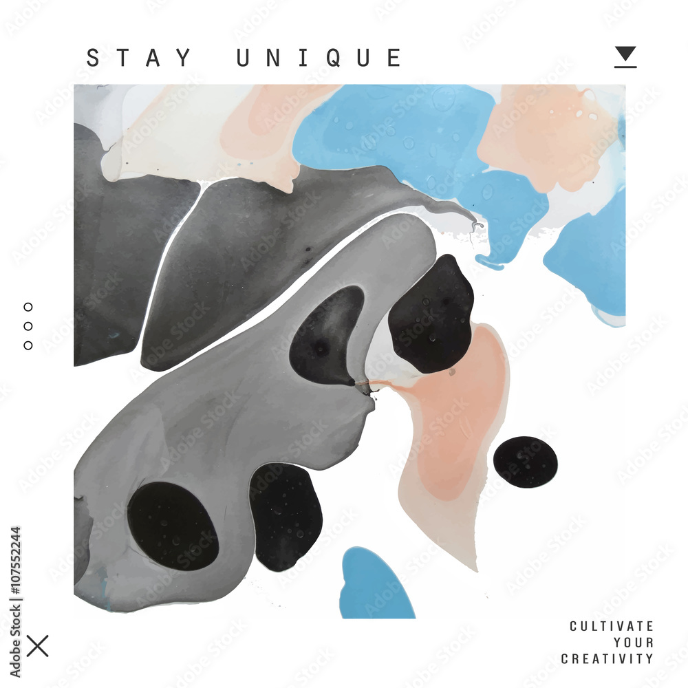 Abstract painting template. Handmade texture Stock Vector | Adobe Stock