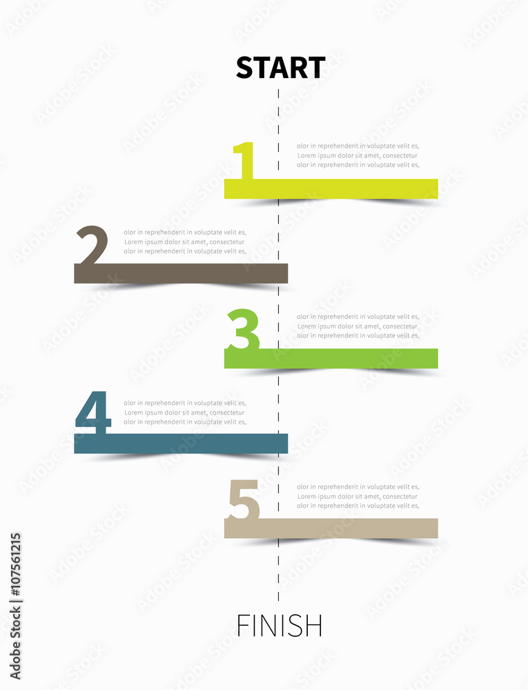 infographic 5 steps stairs timeline / vector business steps and success ...