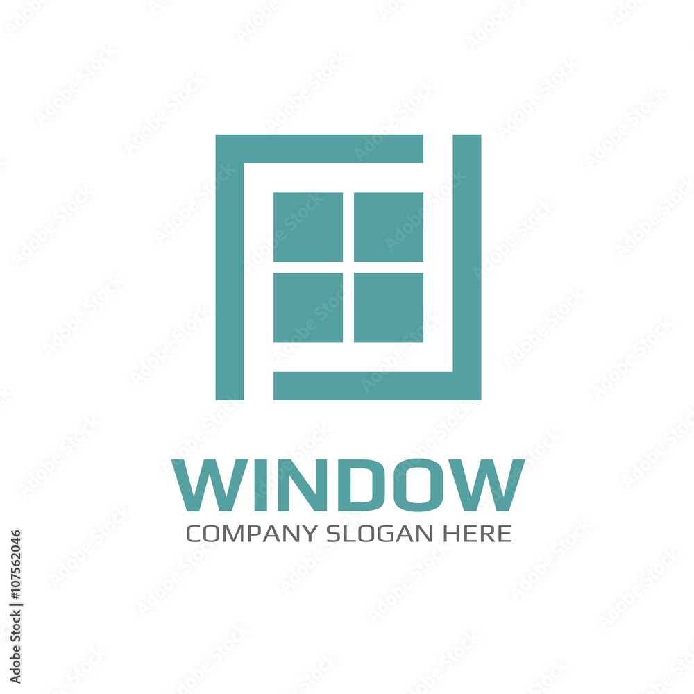 Vector of window icon. Business icon for the company. Logo for Building ...