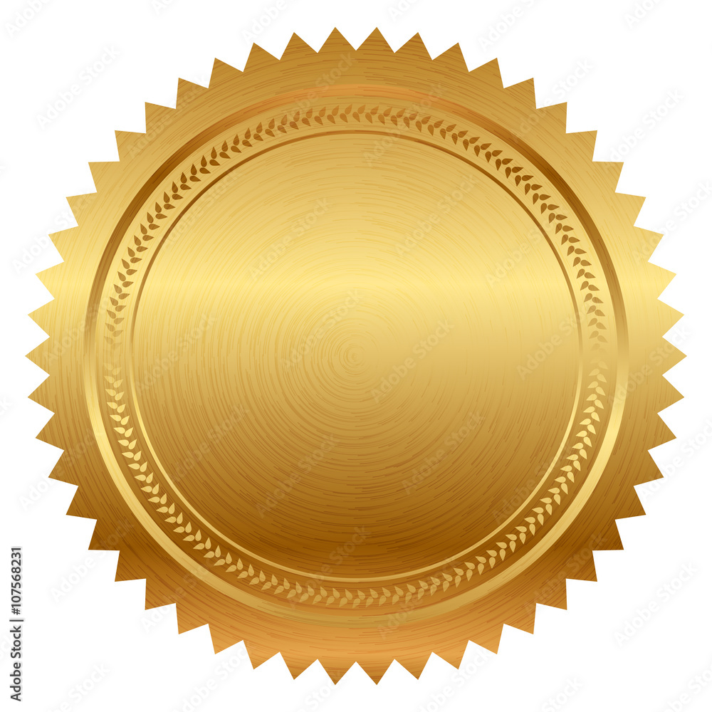 Vector illustration of gold seal Stock Illustration | Adobe Stock