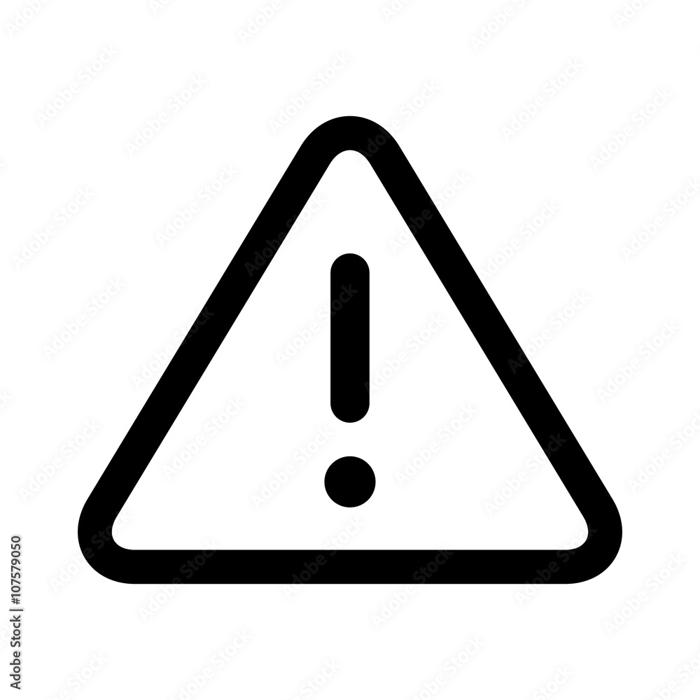 Alert warning or notification alert line art icon for apps and websites ...