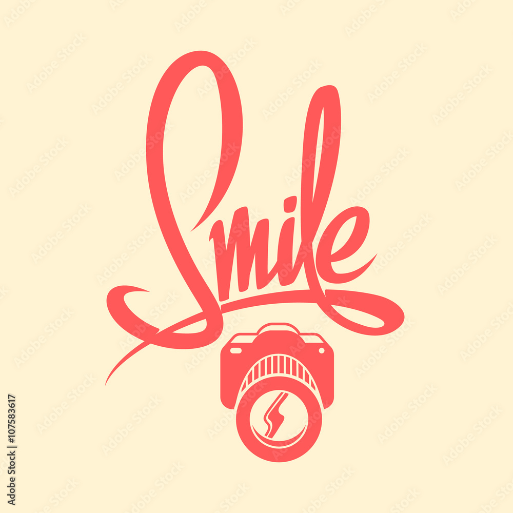 smile camera poster Stock Vector | Adobe Stock