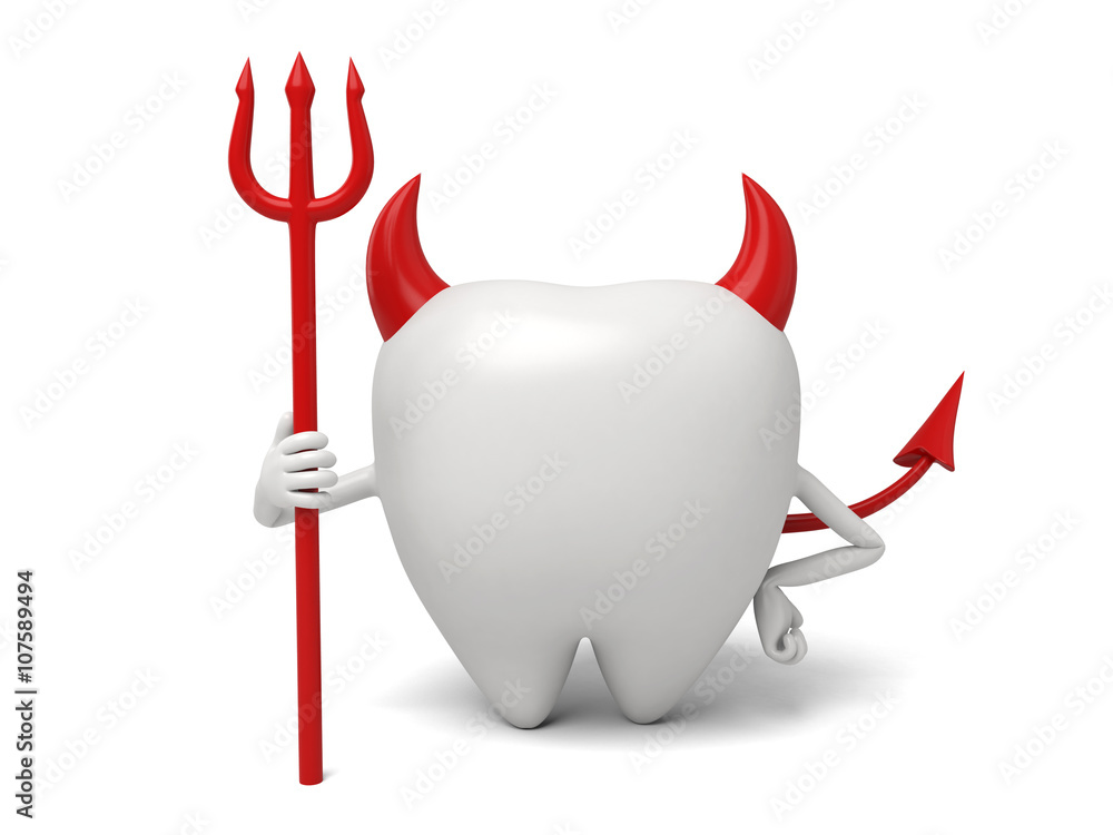 Ilustracja Stock: The tooth is a little devil | Adobe Stock