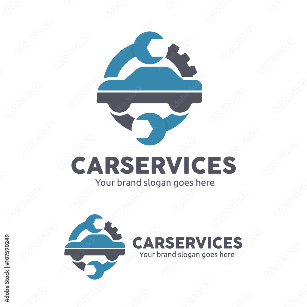 Car service garage, logo, Shop brand identity, automobile car product ...