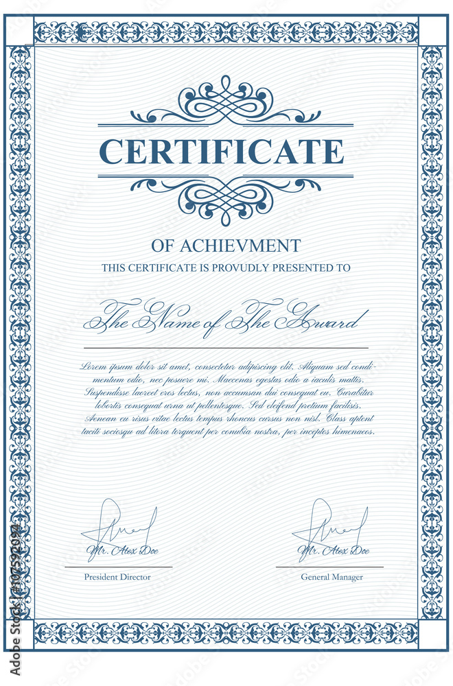 Validation Certificate Template