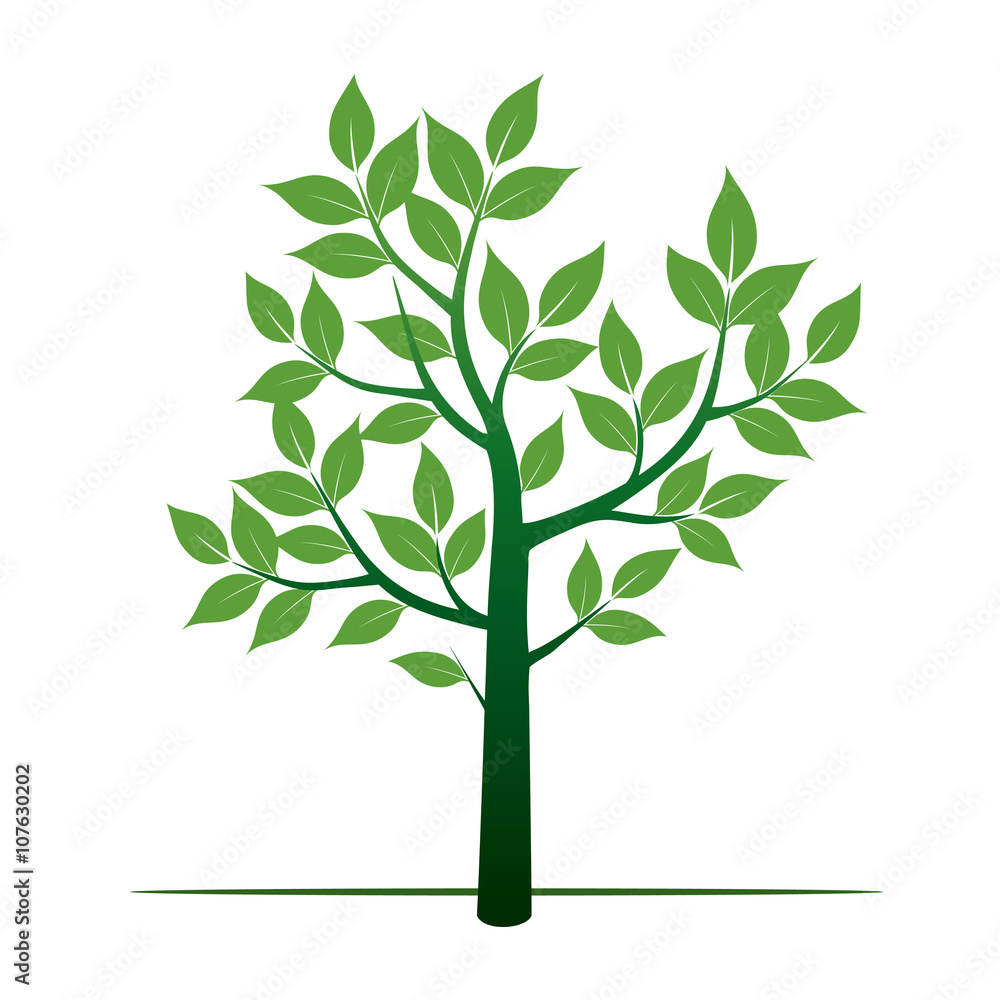 Green Tree. Vector Illustration. Stock Vector | Adobe Stock