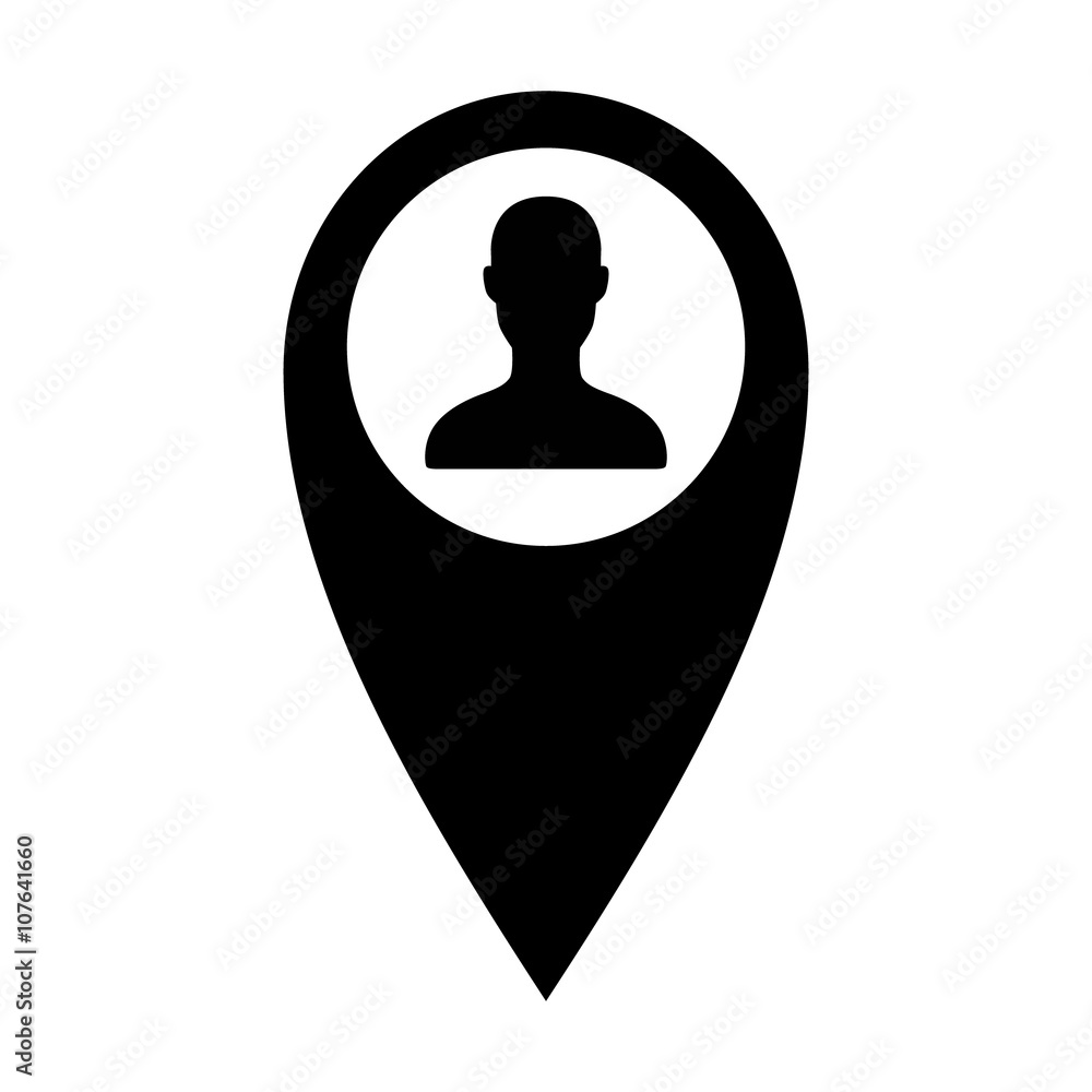 Customer pickup location map marker flat icon for apps and websites ...