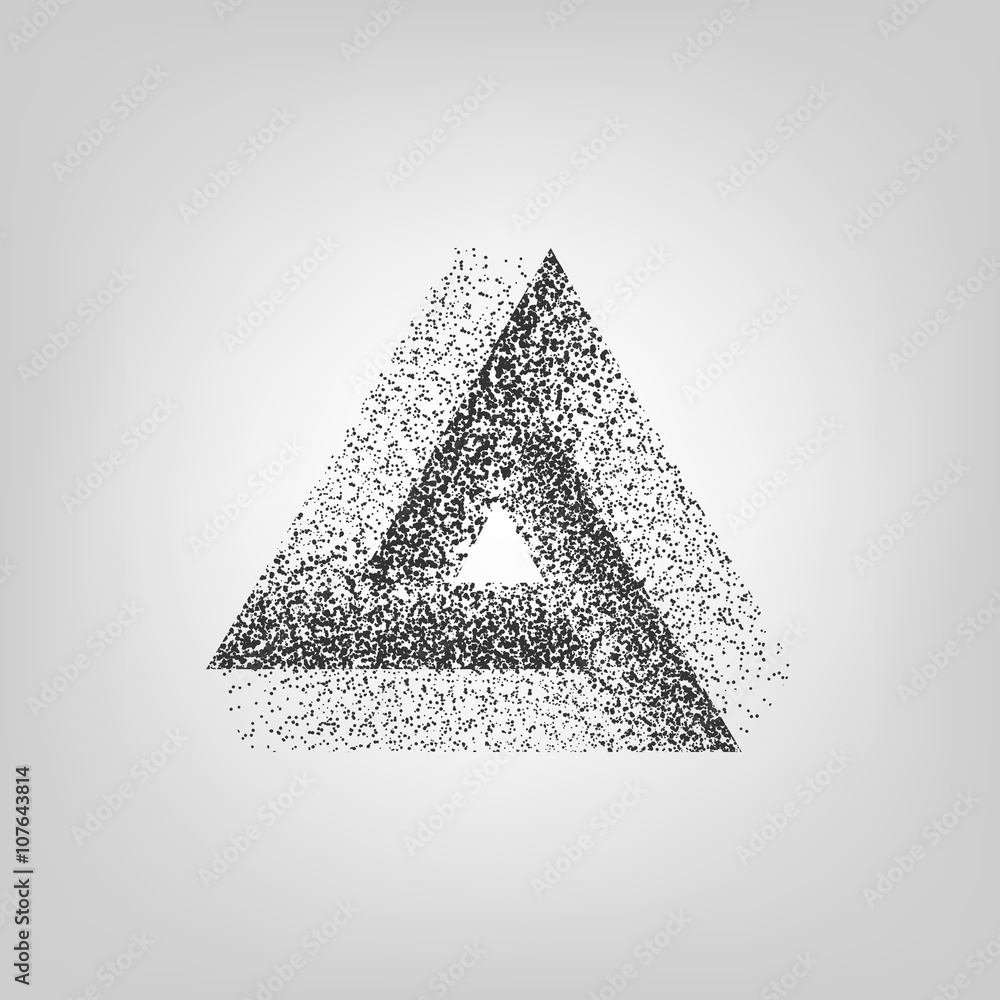 Dotwork Tribar. Penrose Triangle. Penrose Tribar. Vector Illustration ...