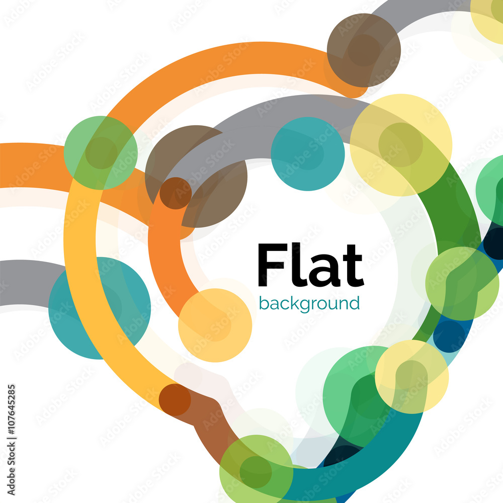 Colorful connected lines on white - abstract background Stock Vector ...