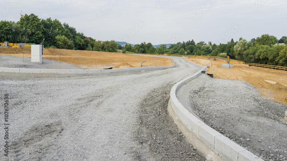 Baustelle Strassenbau Stock-Foto | Adobe Stock