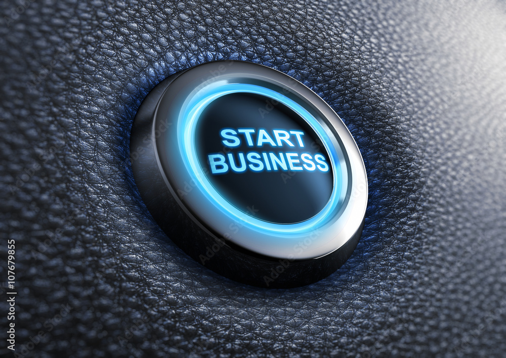 Start-Button Business Stock-Foto | Adobe Stock