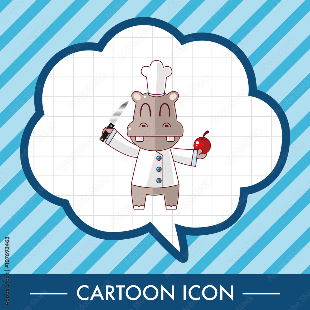 animal chef cartoon theme elements Stock-Vektorgrafik | Adobe Stock