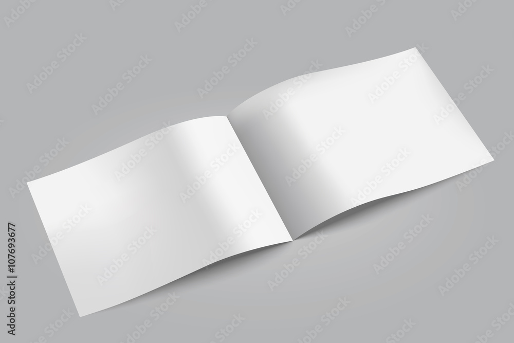 Blank paper brochure. Vector illustration. Stock Vector | Adobe Stock
