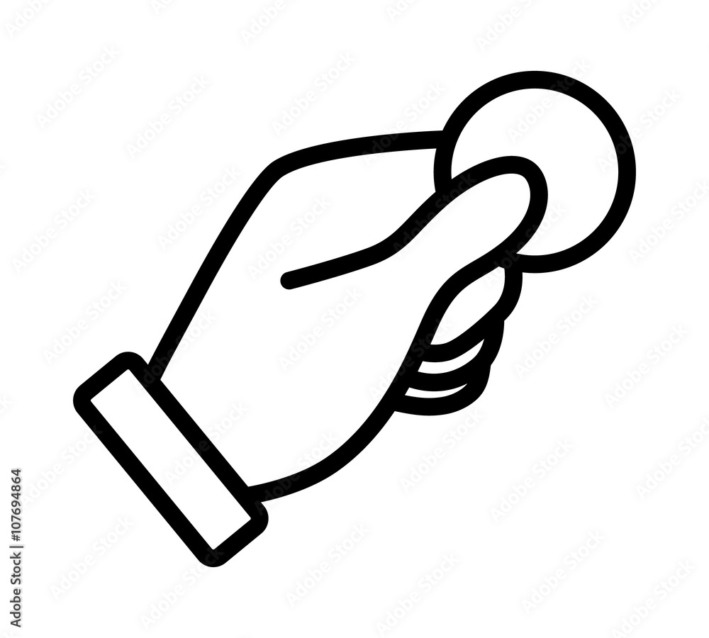Insert coin or pay with coin line art icon for apps and websites Stock ... Insert coin or pay with coin line art icon for apps and websites Stock ...