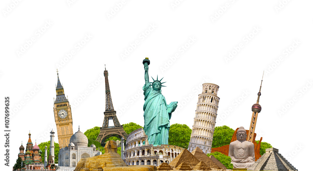 Famous monuments of the world Stock Photo | Adobe Stock