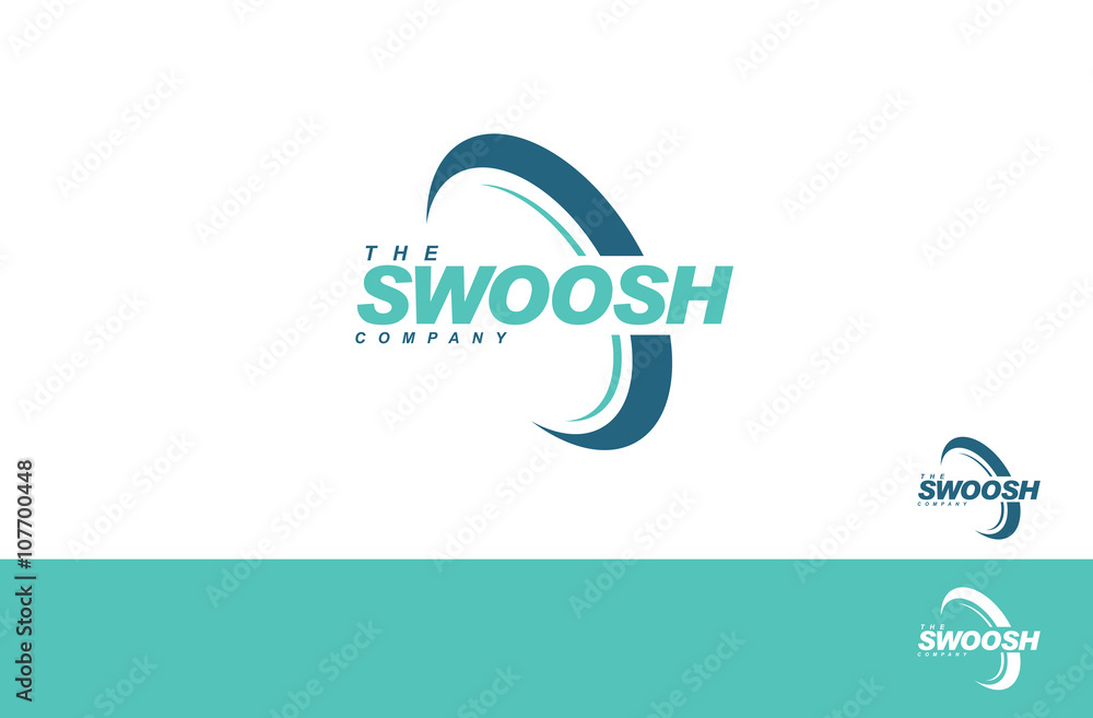 Swoosh Half Abstract Symbol Branding Design ElementTemplate Stock ...